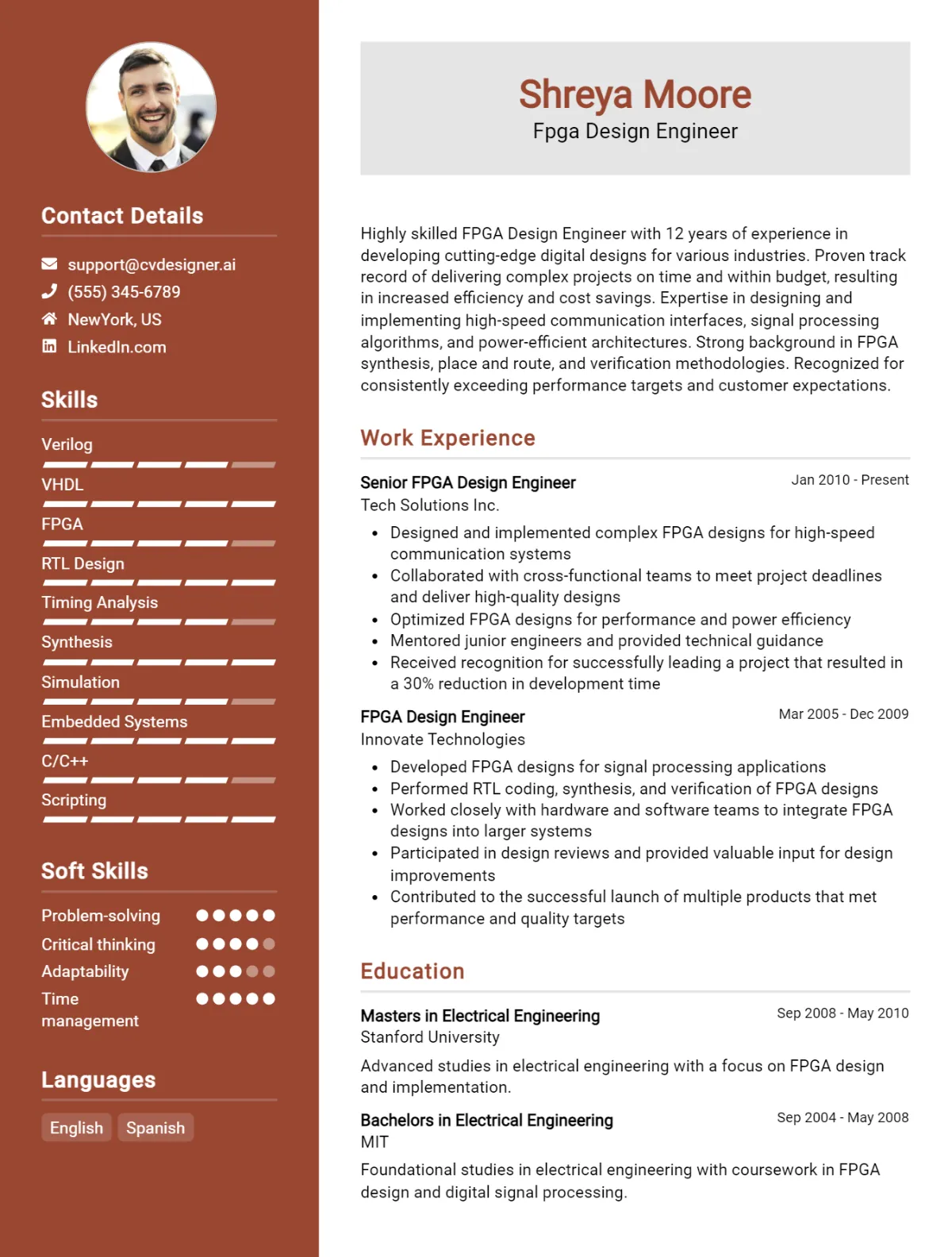 FPGA Design Engineer CV Example For 2024: Free Downloadable Templates ... FPGA Design Engineer CV Example For 2024: Free Downloadable Templates ...