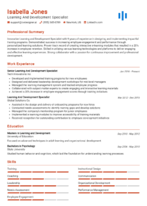 Learning And Development Specialist Resume Example for 2024: Examples ...