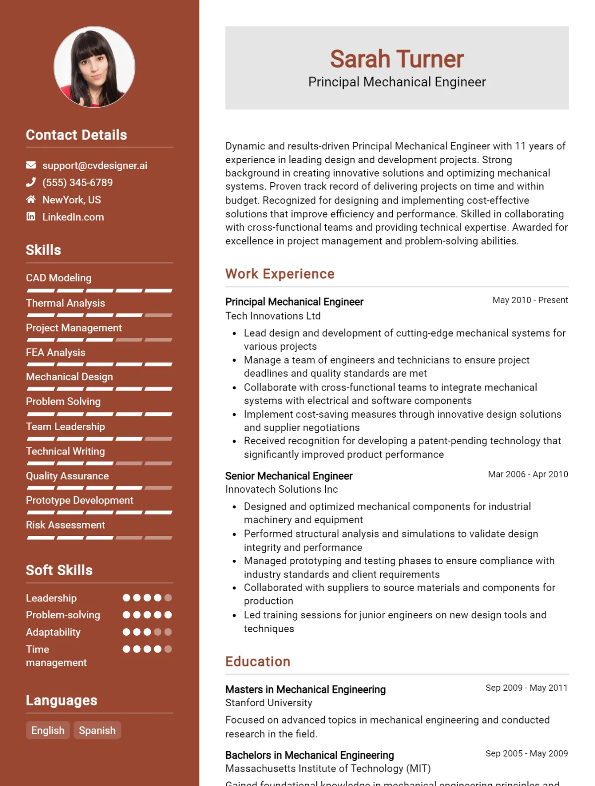 Principal Mechanical Engineer CV Example For 2024: Examples & Free ... Principal Mechanical Engineer CV Example For 2024: Examples & Free ...