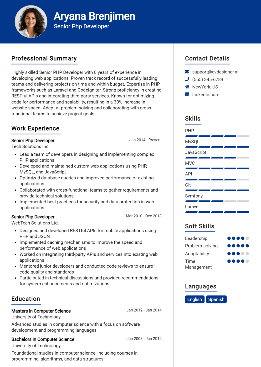 25 Backend Developer CV Examples And Free Templates For 2024 ...