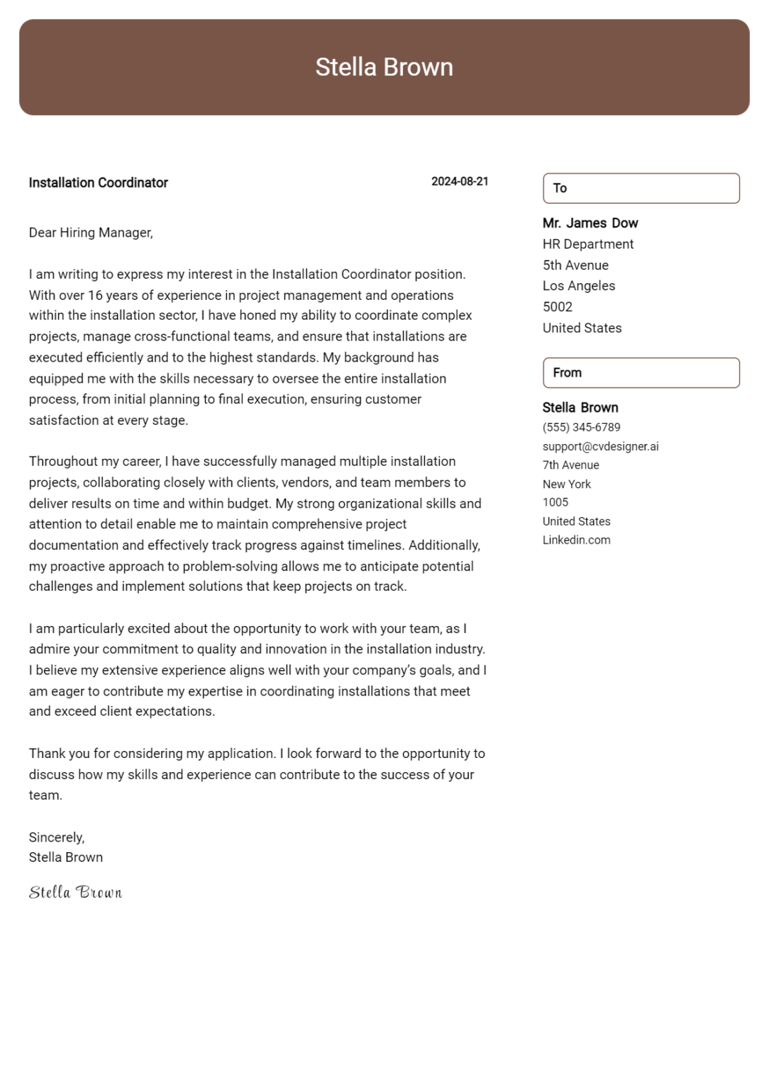 16 Coordinator Cover Letter Examples For 2024 (download Templates