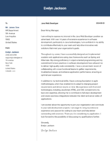 Java Web Developer Cover Letter Example for 2024: Expert Tips ...