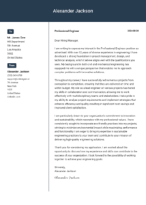 Professional Engineer Cover Letter Example for 2024 (Download Templates ...