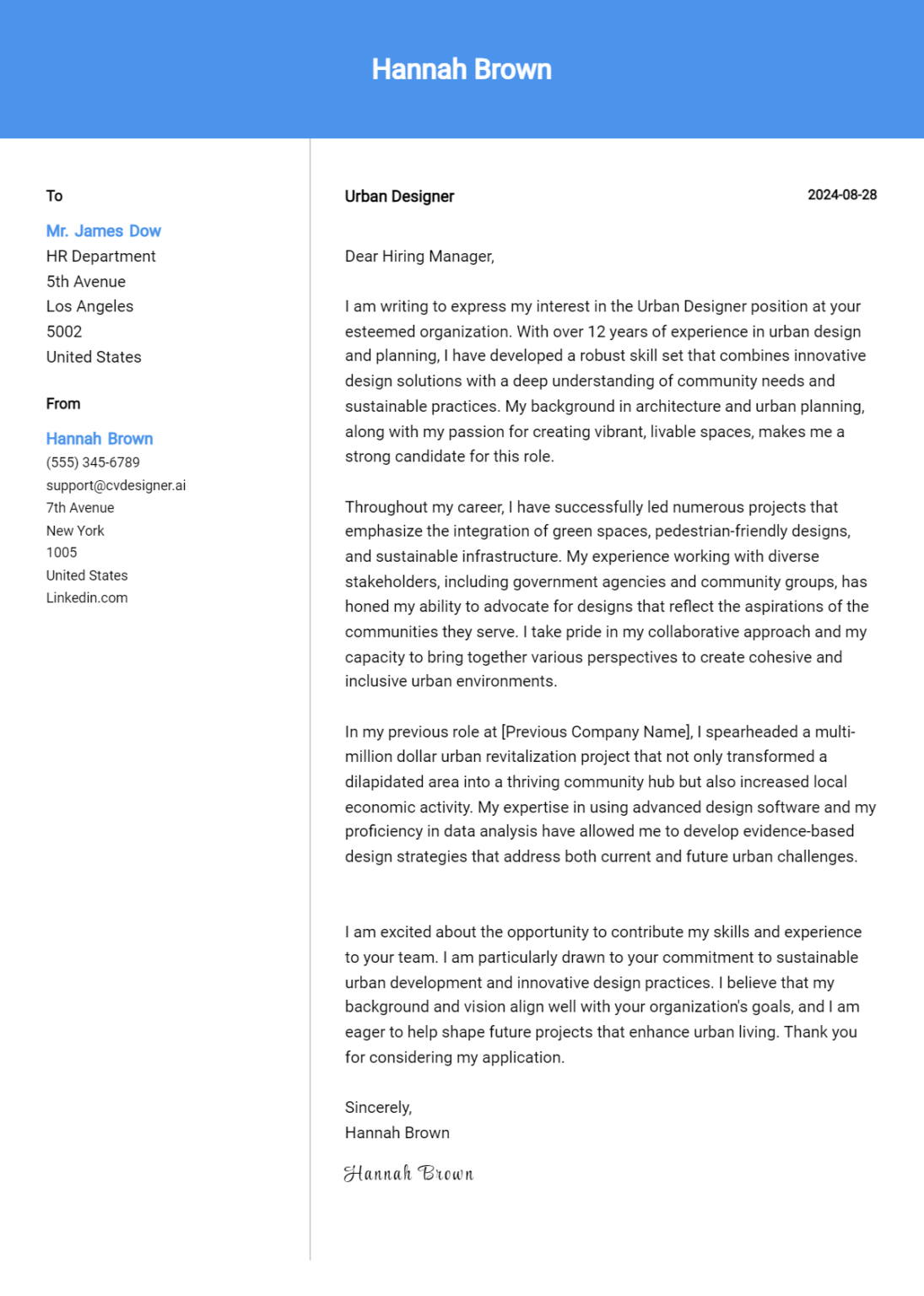 16 CAD Designer Cover Letter Samples & Examples 2024 - CVDesigner.ai